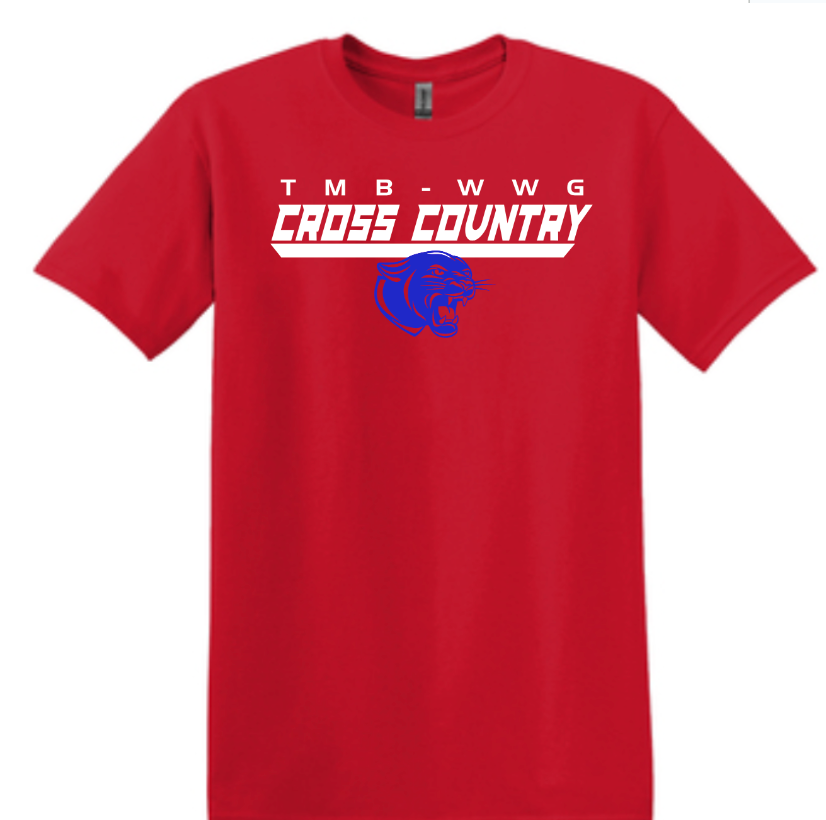 Cross Country Tshirt Red | Charger Designs